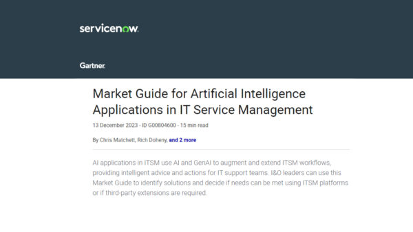 Gartner Market Guide for Artificial Intelligence Applications in IT ...